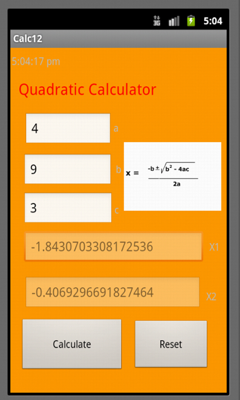 Quadratic Calculator:Amazon.com:Appstore for Android