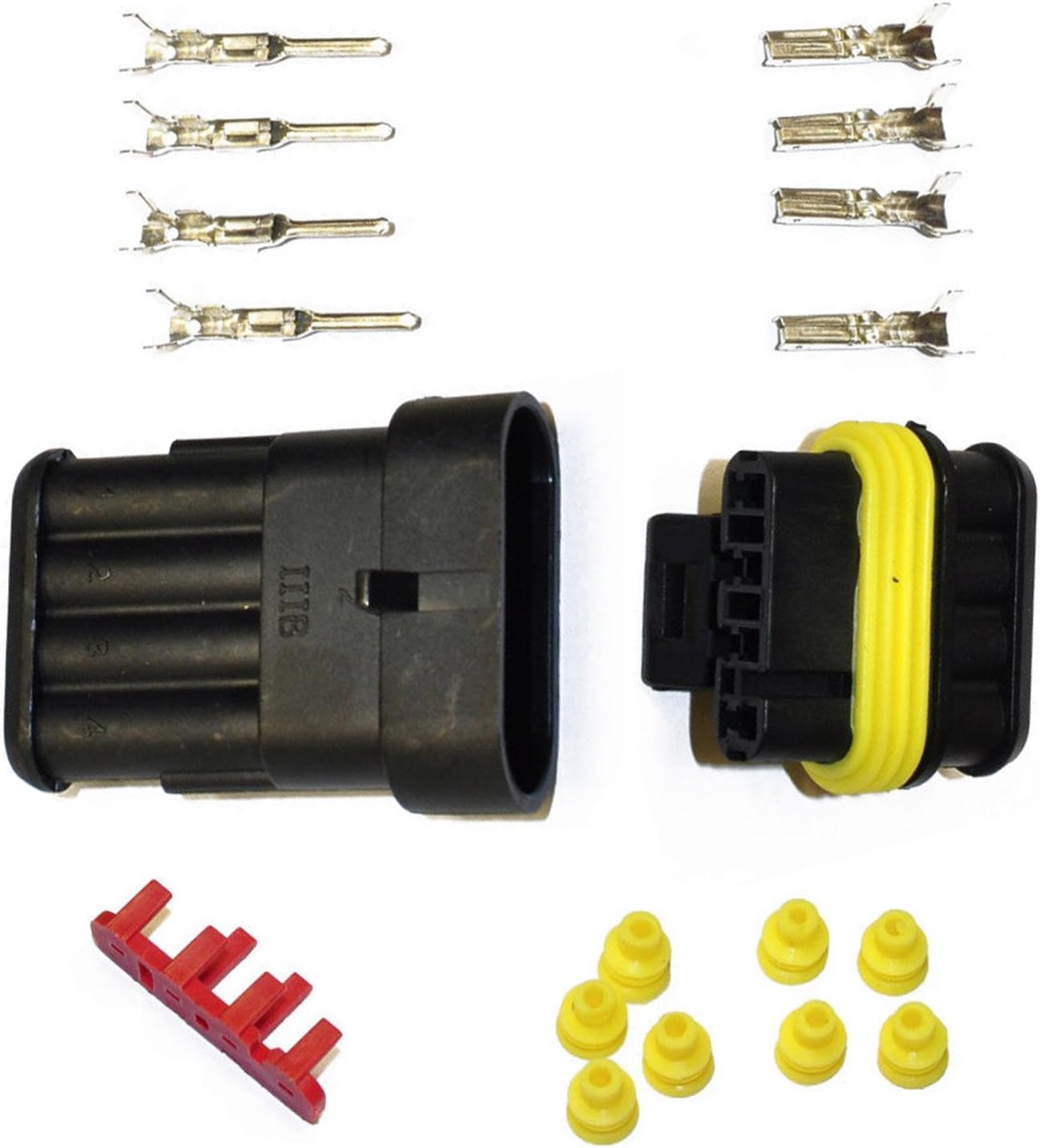 Car replacement plug AMP Tyco Superseal 1.5 Kit 4-pin, 282088-1, 282106 ...