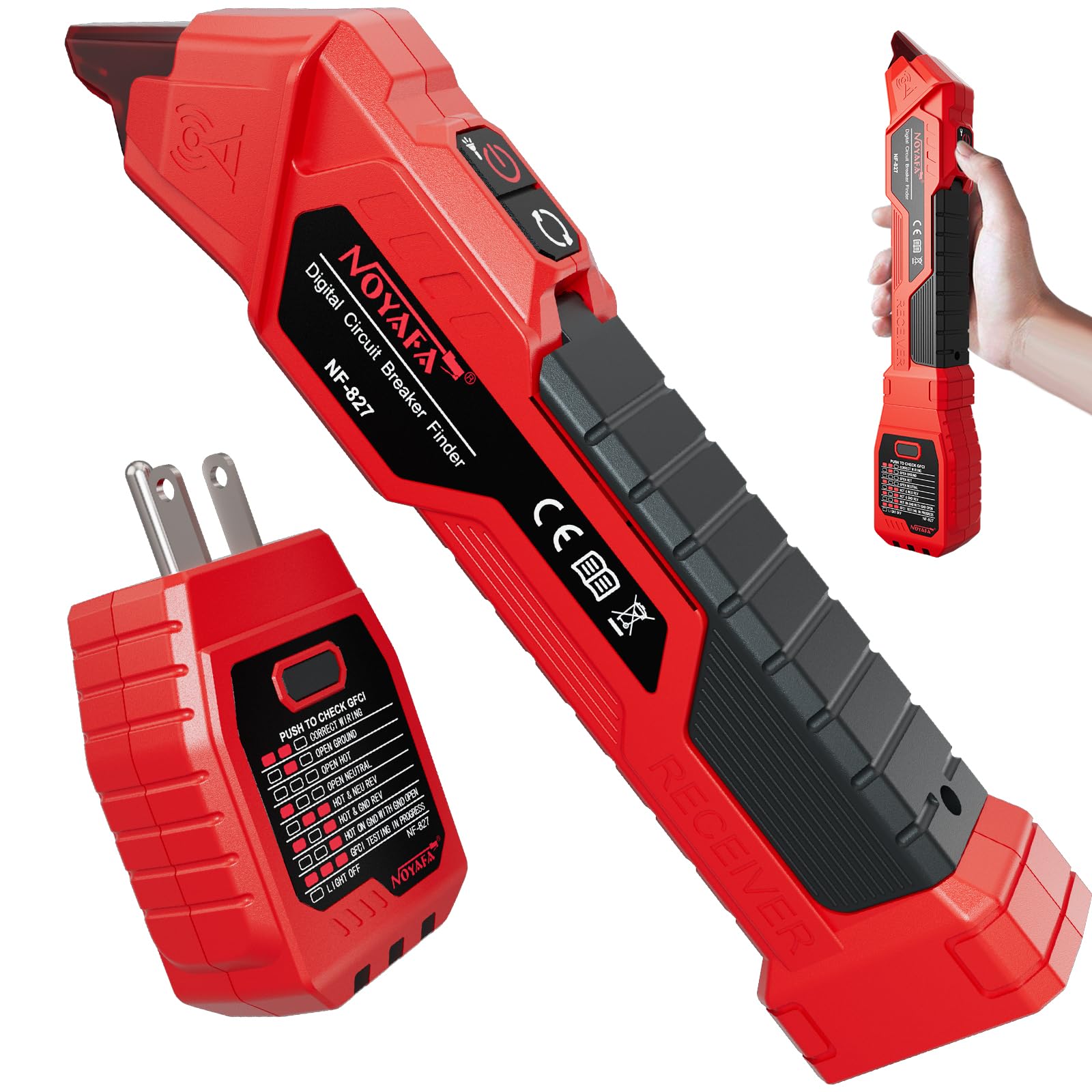 NOYAFA NF-827 AC Circuit Breaker Finder, Electric Tester with ...