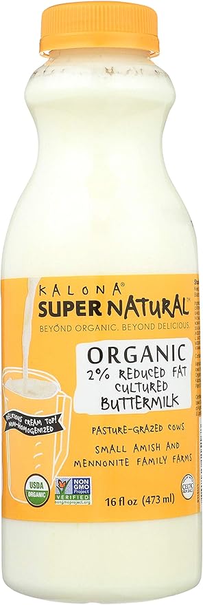 Kalona Supernatural Sweet Cream Buttermilk, Pint: Amazon.com: Grocery ...