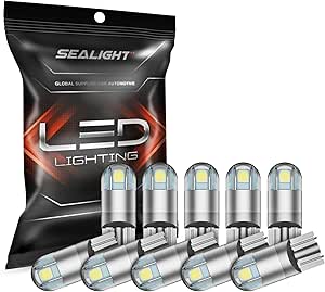 Amazon.com: SEALIGHT 194 LED Bulbs 6000K White, 168 2825 T10 W5W 3030 Bright LED Chips, Dome ...