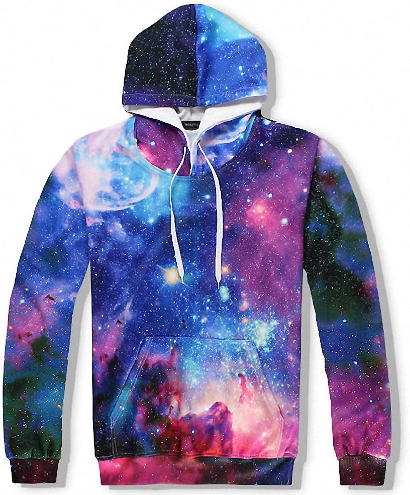 Galaxy Hooded Hoodies Men/Women 3d Sweatshirts Print Colorful Stars ...