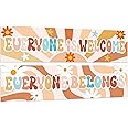 Amazon.com: 2 Pack Groovy Classroom Decorations Boho Welcome Banner ...