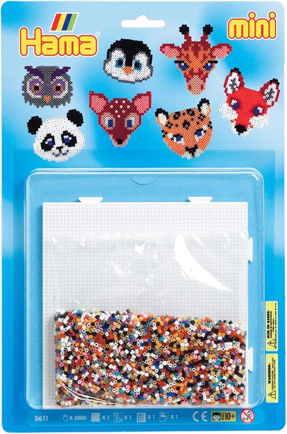 Hama Mini Beads Animal Faces Kit: Amazon.co.uk: Toys & Games