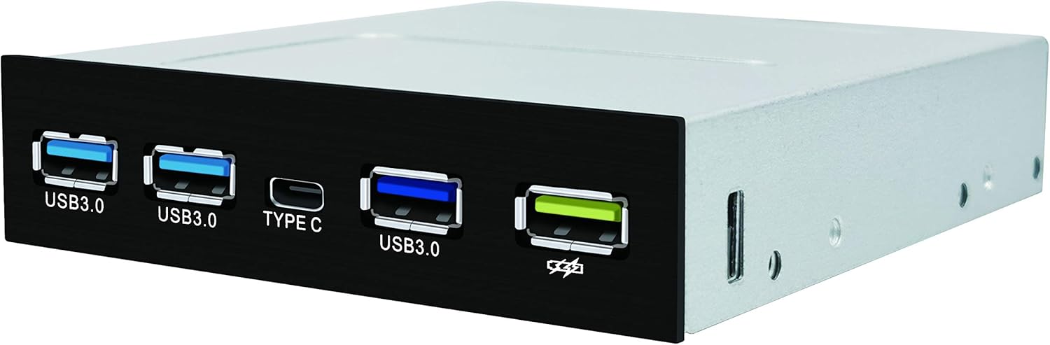 EZDIY-FAB USB 3.0 HUB 3.5 Inch Internal Front Metal Brushed Panel 1 ...