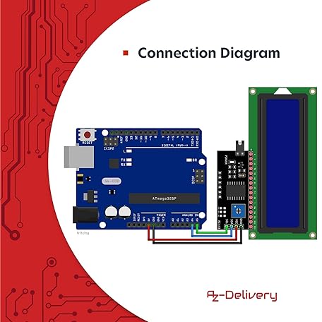 Mua AZDelivery HD44780 1602 16x2 Serial LCD White Character Blue ...