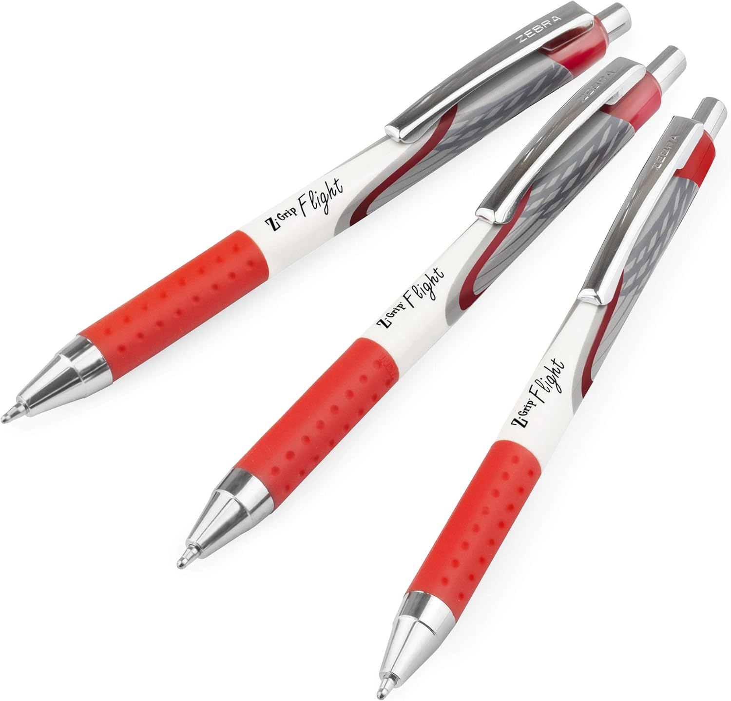 Zebra Classic Z Grip Flight Ballpoint Pens 1 2mm Red Pack Of 3 zebra-classic-z-grip-flight-ballpoint-pens-1-2mm-red-pack-of-3