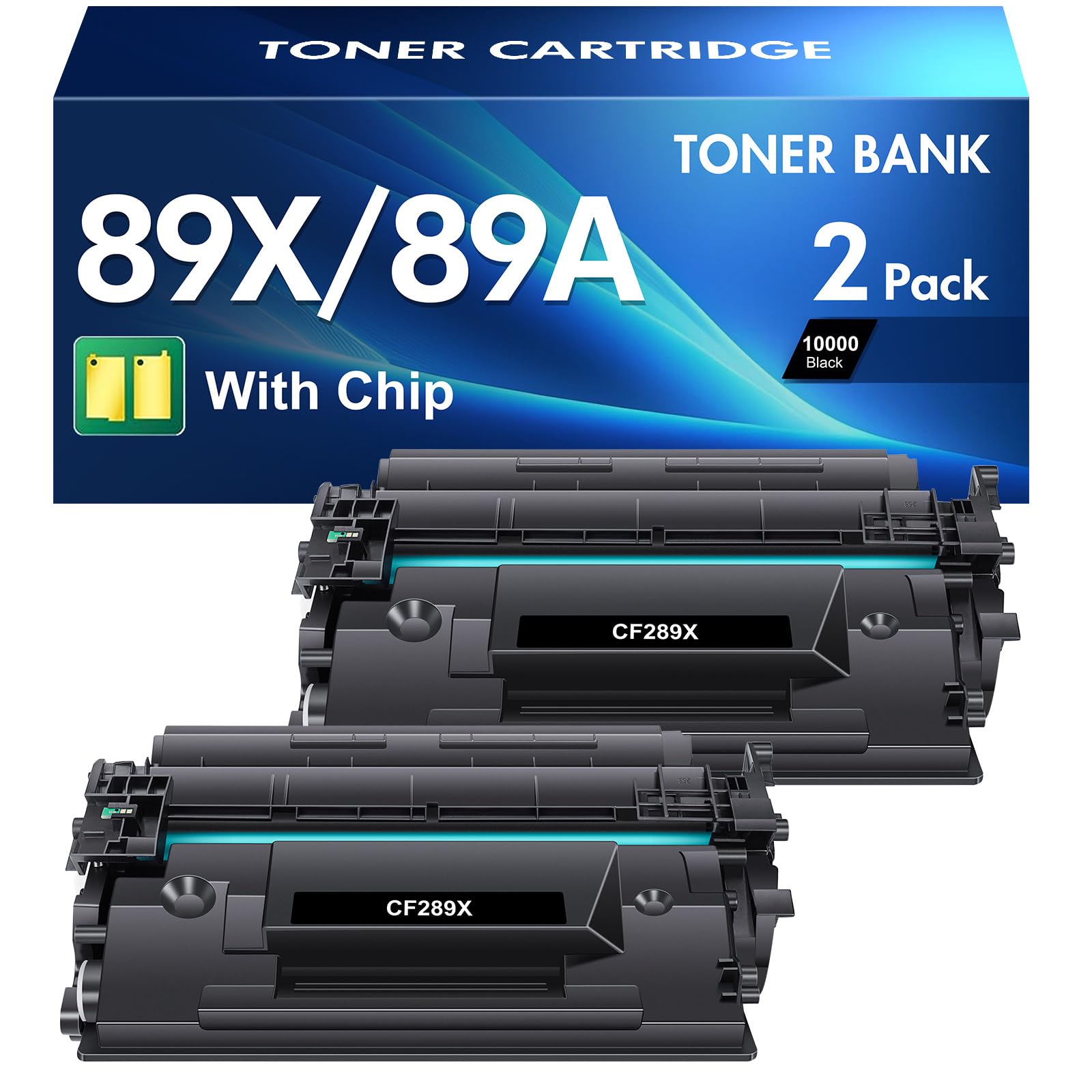 89X 89A Black Toner Cartridge CF289X CF289A Compatible Replacement for ...