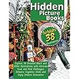Hidden Picture Book for Adults: Explore 38 Detailed Black and White ...