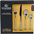 Viners 24 Piece Stainless Steel Cutlery Set. Viners Splendour Hammered ...
