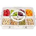 Amazon.com | Divided Serving Tray with Lid and Handle, Snackle Box ...