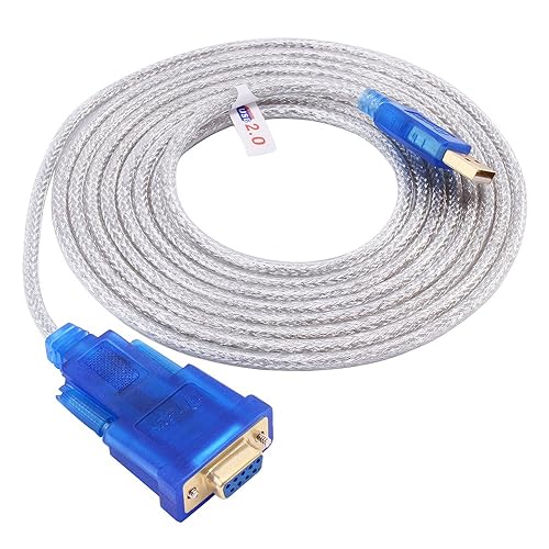 DTech USB to Serial Adapter 10 ft USB to RS232 DB9 Female Cable COM ...