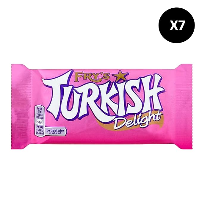 Amazon.com : Fry's Turkish Delight Candy Bars 7 x51g. : Grocery ...