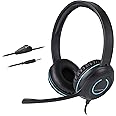Amazon.com: Cyber Acoustics 3.5mm Stereo Headset with Headphones and ...