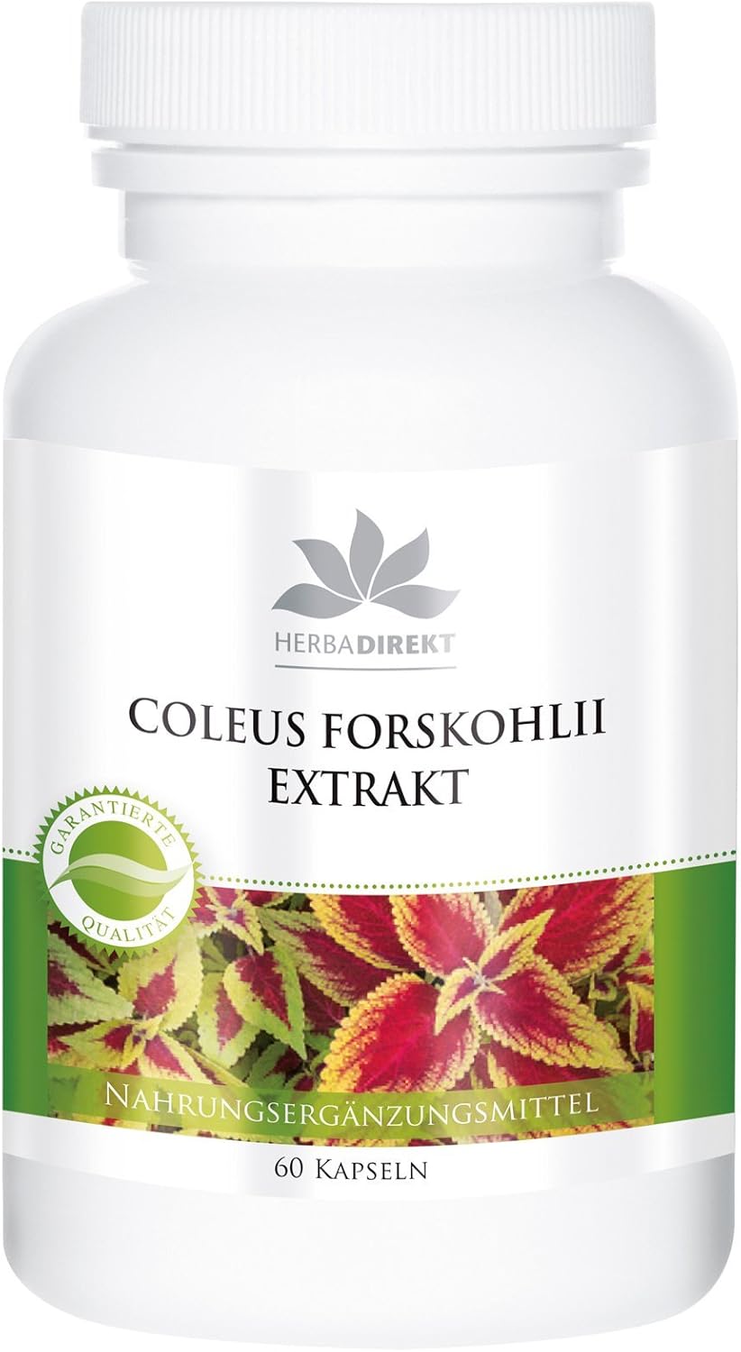 Forskolina 10mg – Extracto de Coleus Forskohlii – 60 cápsulas: Amazon ...