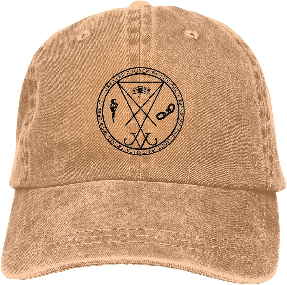Lucifer Occult Symbols Unisex Soft Casquette Cap Fashion Hat Vintage ...