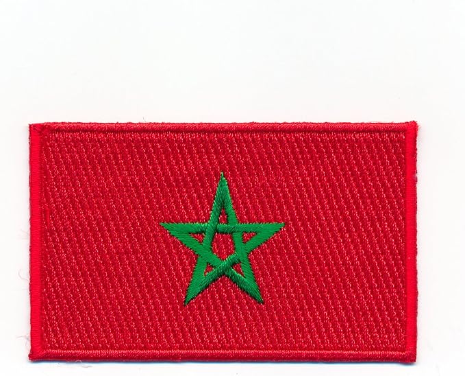 Écusson thermocollant ou à coudre, drapeau du Maroc, Casablanca Rabat ...