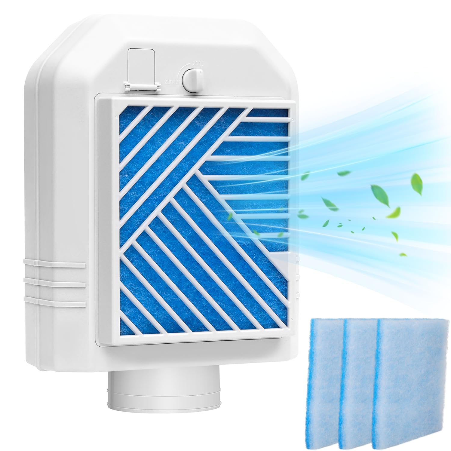 Indoor Dryer Vent, Dryer Filter Box with Upgraded Patented Safety ...