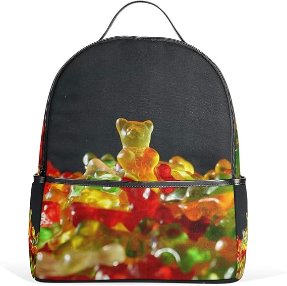 MONTOJ Gold Gummy Bear Picture travel backpack daypack for Campus ...