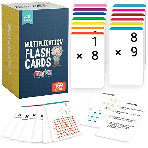 merka 3rd Grade Multiplication Flash Cards, Multiplication Table for ...