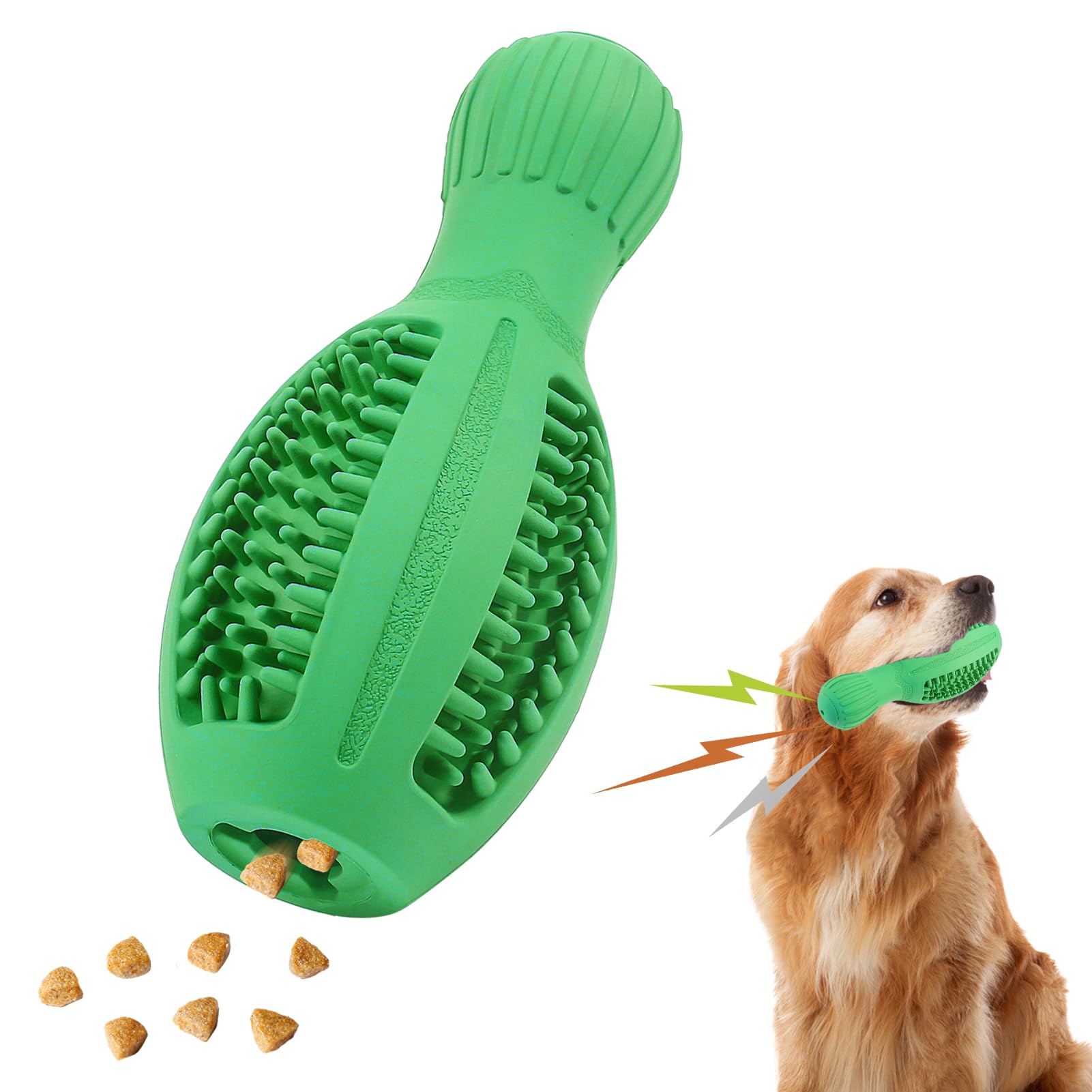 CyperGlory Squeaky Bowling Pin Rubber Dog Chew Toy: Dog Chewing Stick ...