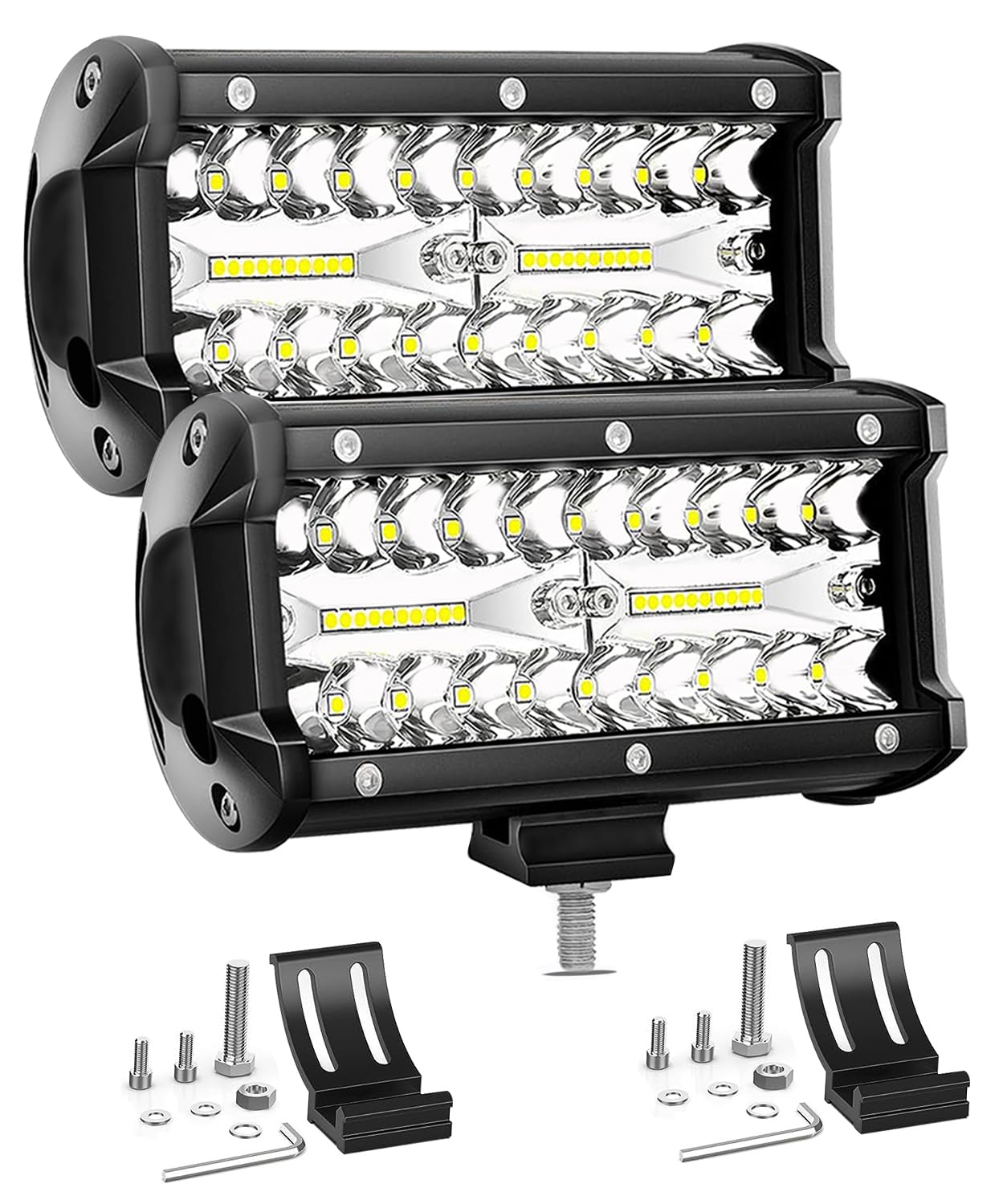 6.5 Inch Led Light Bar, 240W 24000lm Led Driving Lights Flood & Spot ...