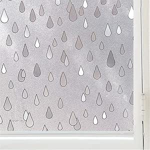 Window Film Decorative Raindrop for Glass Self-Adhesive Privacy Glass ...