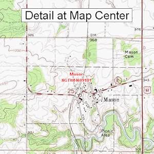 Amazon.com : USGS Topographic Quadrangle Map - Mason, Wisconsin (Folded ...