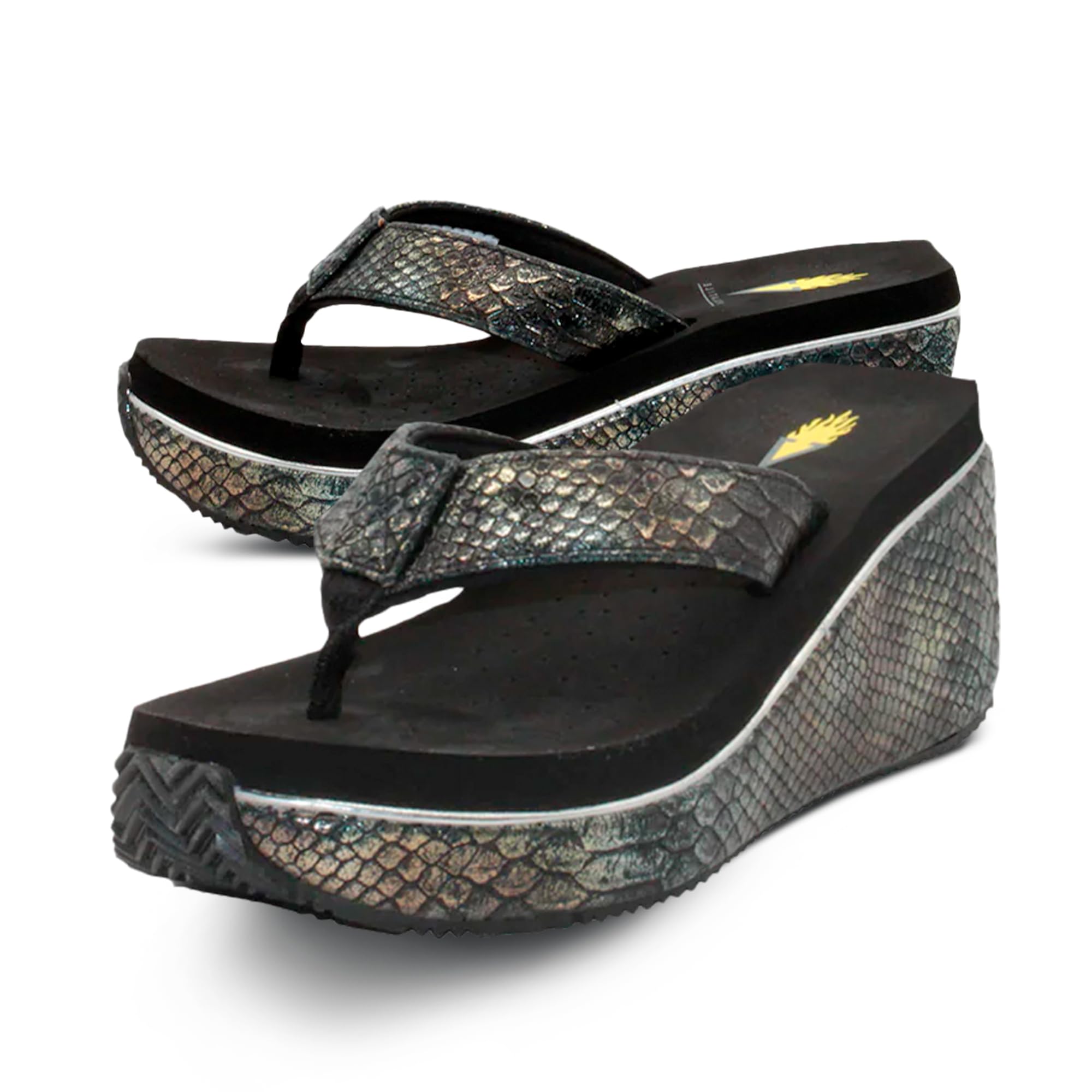 VOLATILE Frappachino Wedge Sandals for Women Featuring Leather with EVA ...