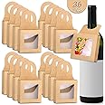 Amazon.com: 36 Pieces Kraft Paper Wine Bottle Boxes with Window for ...