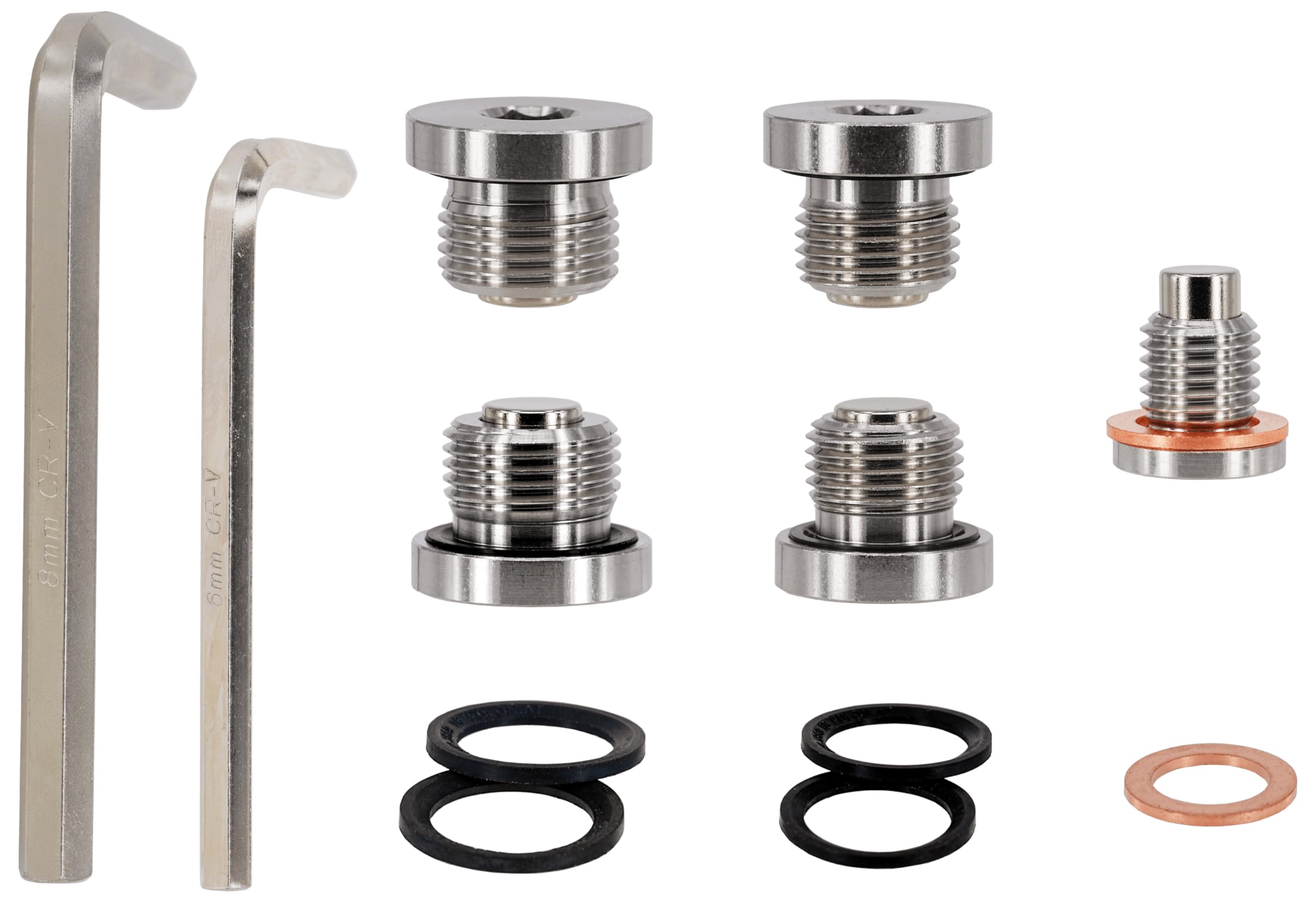 abczok 5 PCS Stainless Steel Magnetic Front Differential Rear ...