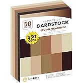 Amazon.com: BearBoss Brown Kraft Cardstock Paper 12x12 inch 50 Sheets ...