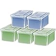 Amazon.com: IRIS USA File Box File Organizer w/ Hinged Split Latching ...