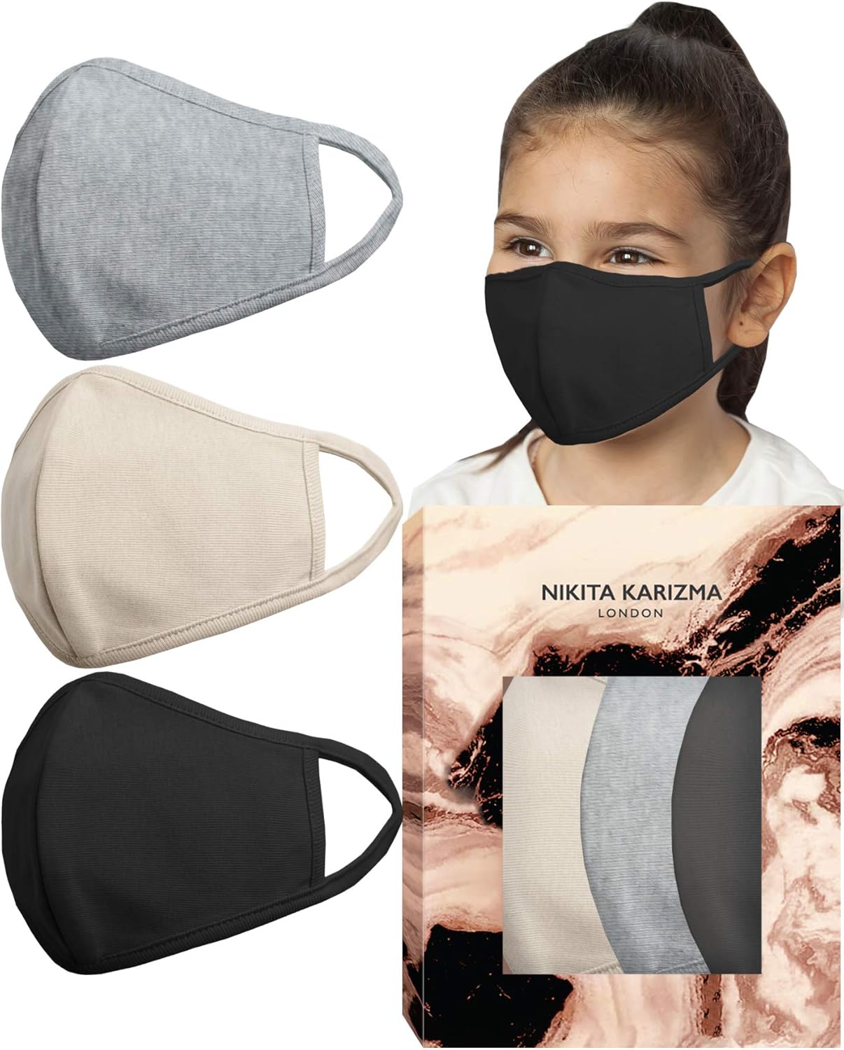 Stretch Sculpt Childrens in Neutrals Face Masks by KARIZMA Fabric Face ...