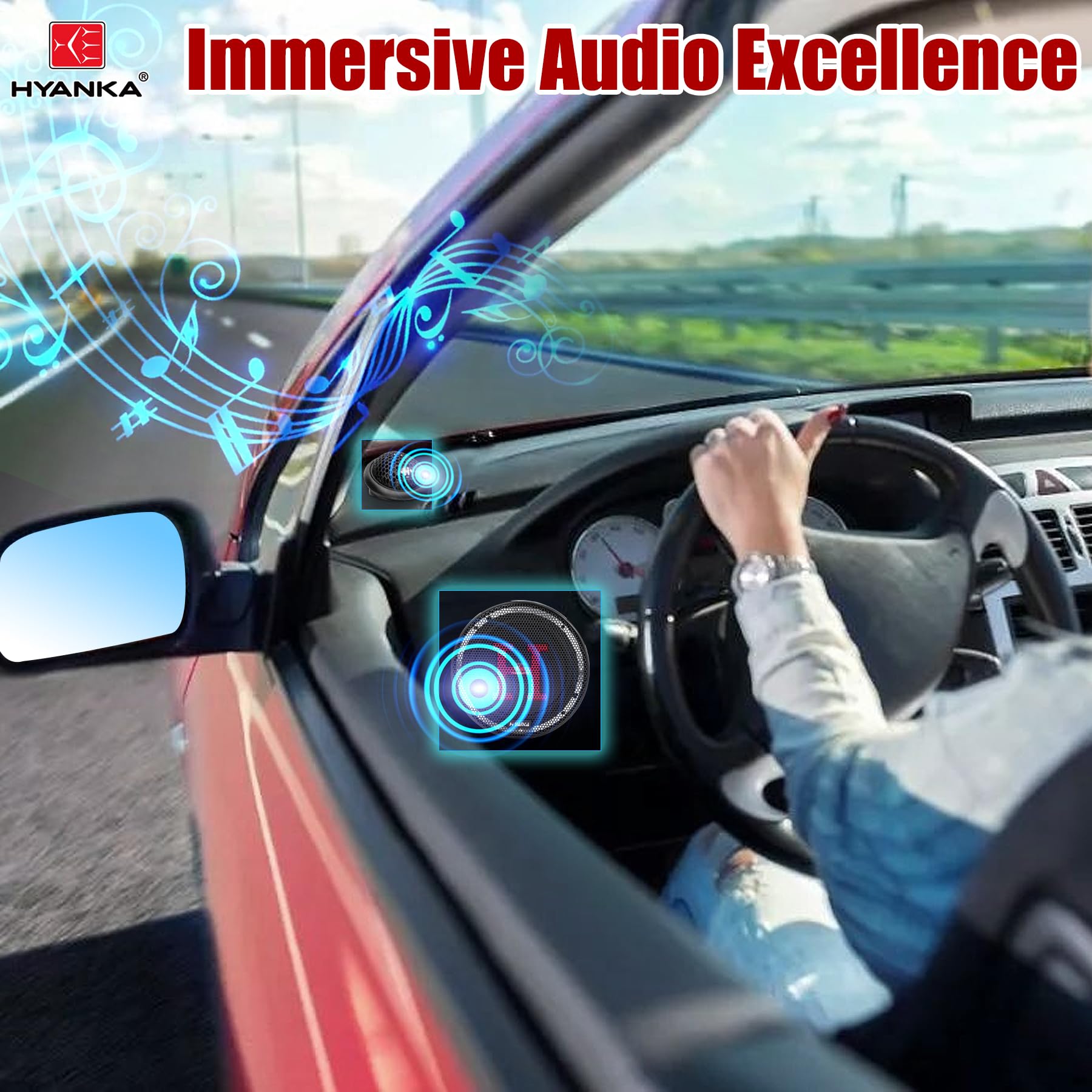 Mua H YANKA HCP-65 6.5 Component Car Speakers, 800 Watt Car Audio ...