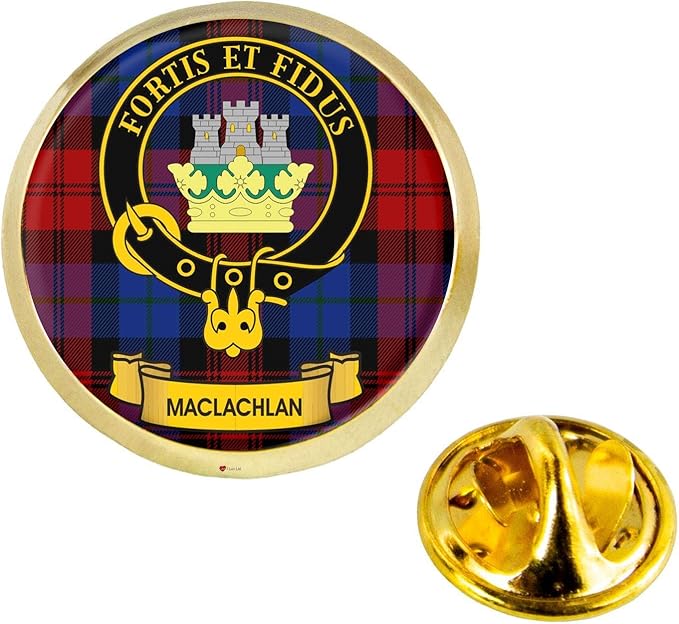 Maclachlan Scottish Clan Crest Lapel Pin Badge in Gold Colour Product ...