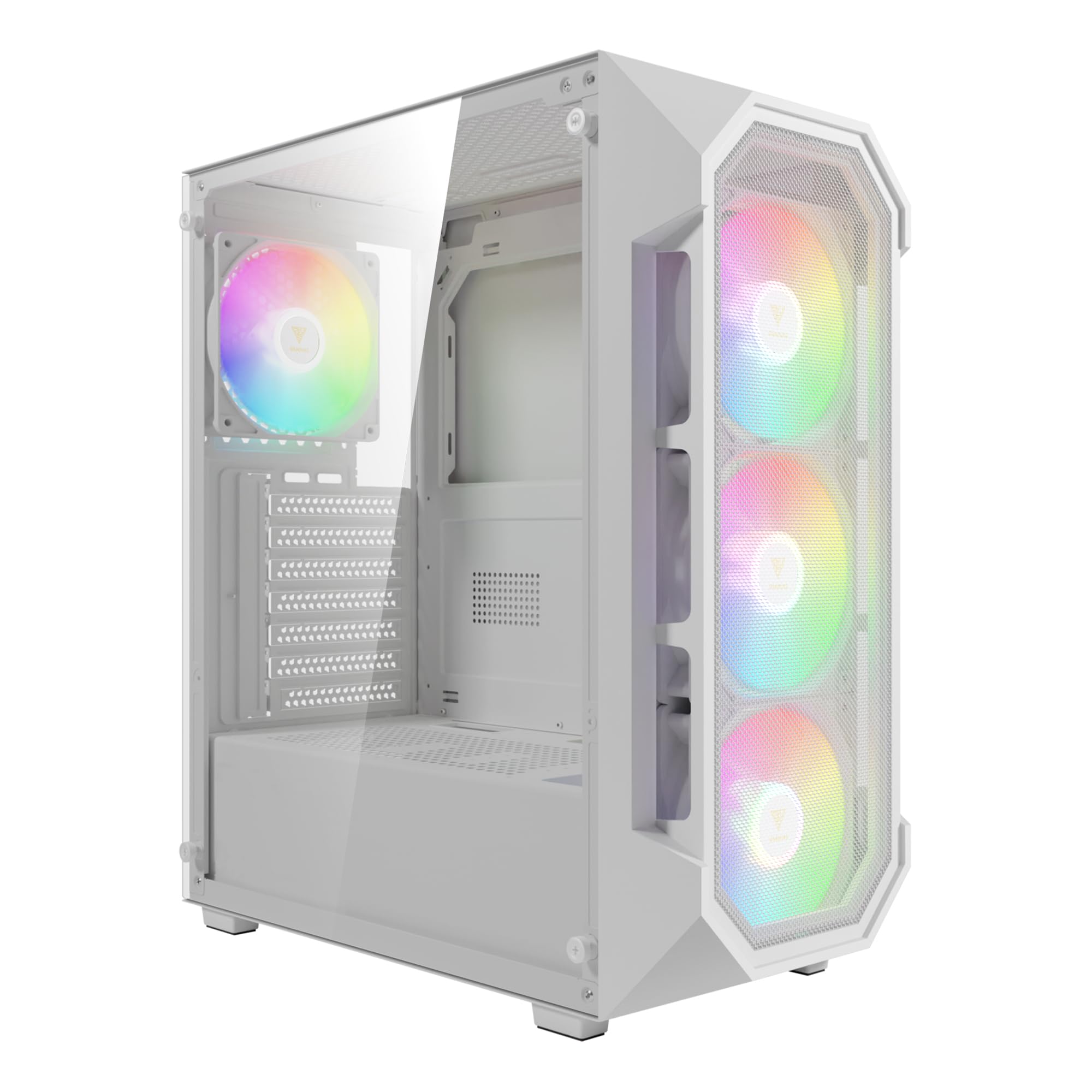 Mua GAMDIAS White ATX Mid Tower Gaming Computer PC Case with Side ...