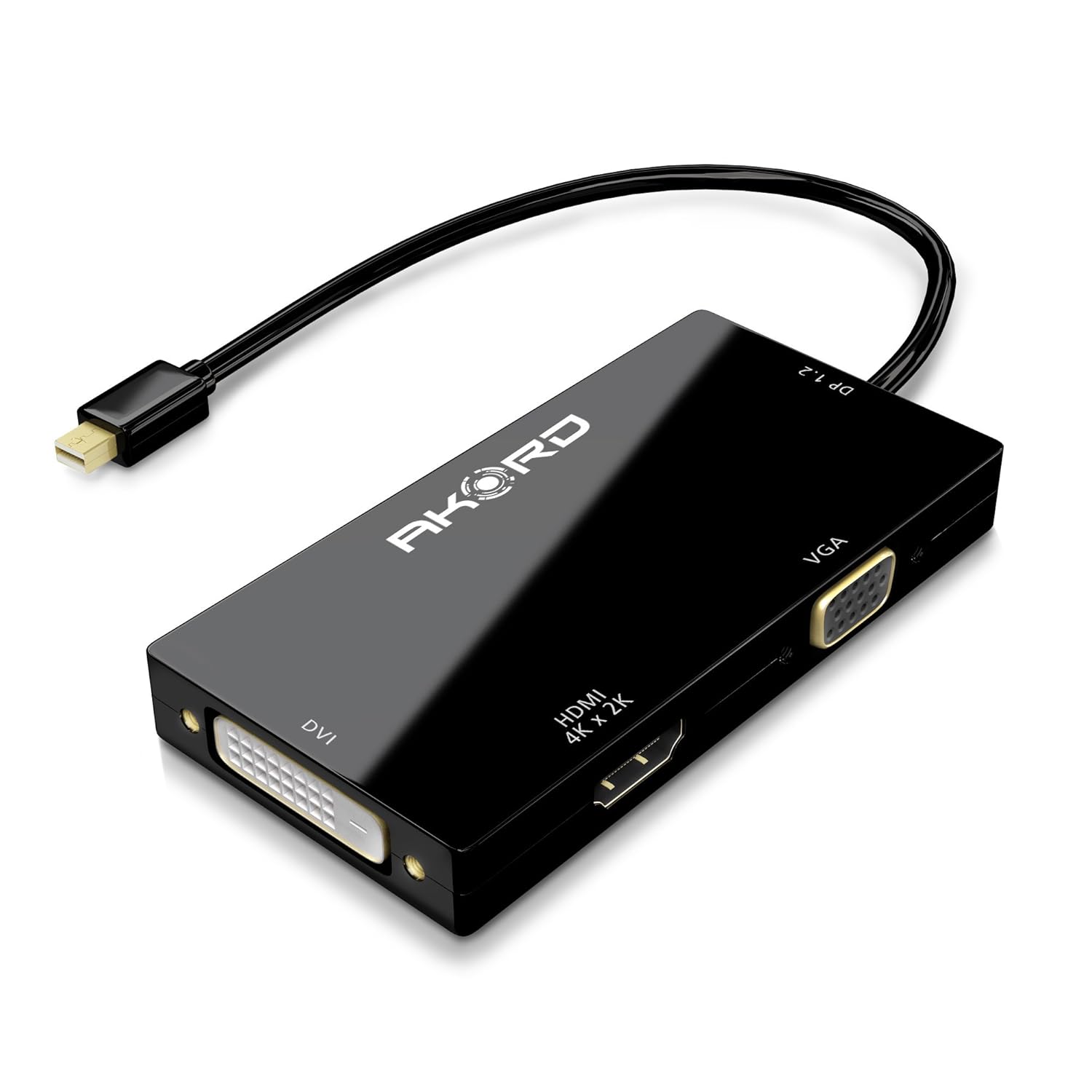 AKORD 4K x 2K THUNDERBOLT Mini DisplayPort v1.2 to DVI HDMI VGA Adapter ...