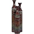 Amazon.com: Deco 79 Metal Cylinder Vase with Laser Cut Antefix Design ...