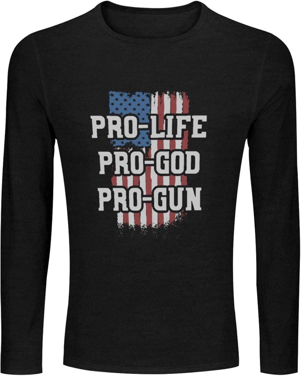 Pro-Life Pro-God Pro-Gun 2nd Amendment-Trump Mens Long Sleeve T-Shirt ...