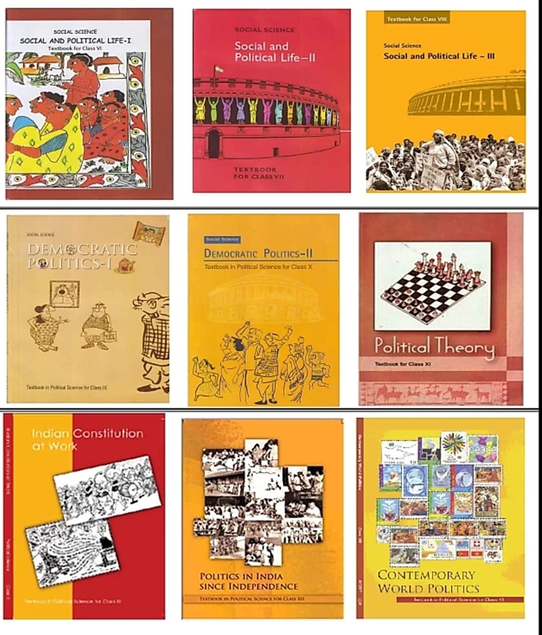 NCERT Book Class 6th To 12th Class Political Science Textbooks Set