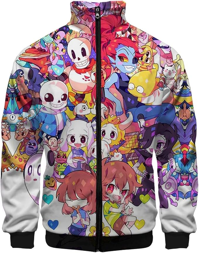 Cosplay Undertale Mens Fashion Zipper Sweater Boys Pullover Sweater ...
