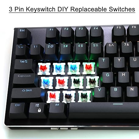 Mua KULONG Key Switches, Black/Red/Blue/Brown Switch 3 Pin Keyswitch ...