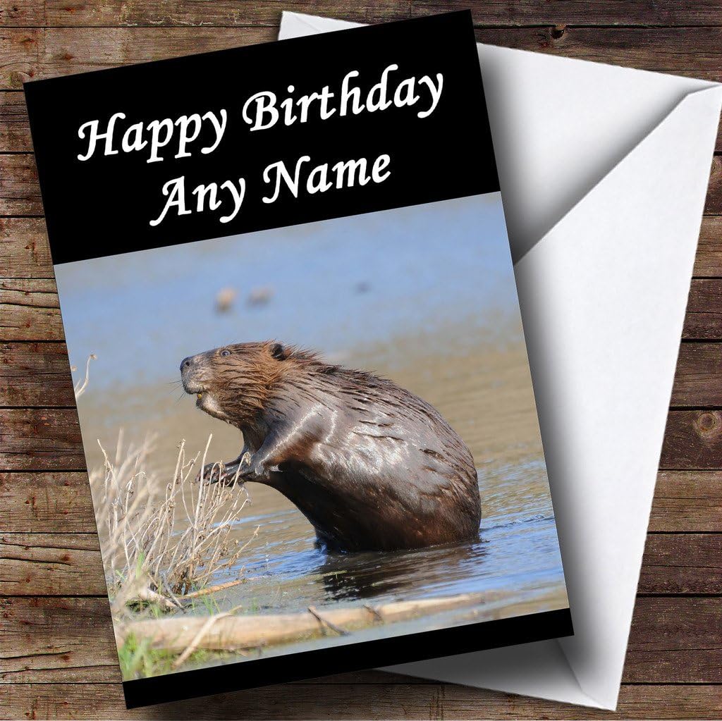 Beaver Personalised Birthday Card: Amazon.co.uk: Office Products