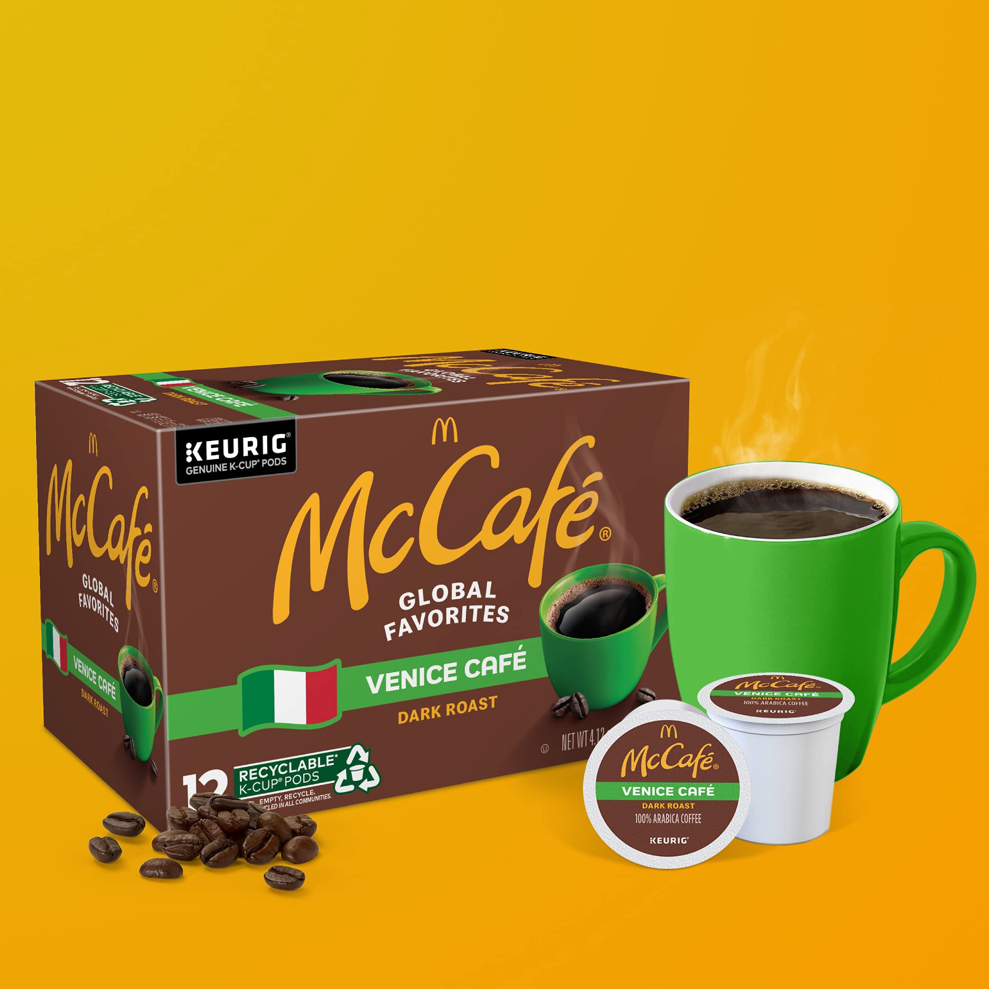 McCafe Venice Cafe, Single Serve Coffee Keurig K-Cup Pods, Dark Roast ...