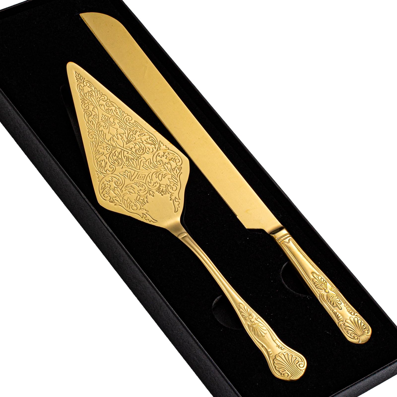 GURUDAR Vintage Wedding Cake Knife and Server Set, Stainless Steel Cake ...