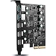 Amazon.com: YEELIYA PCIe USB 3.2 Gen 2 Expansion Card (3x USB-C & 2x USB-A) for Desktop PC ...