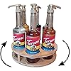 PASAR Homex Syrup Rack Bottle Lazy Susan Rotating Bamboo Bottle Holder ...