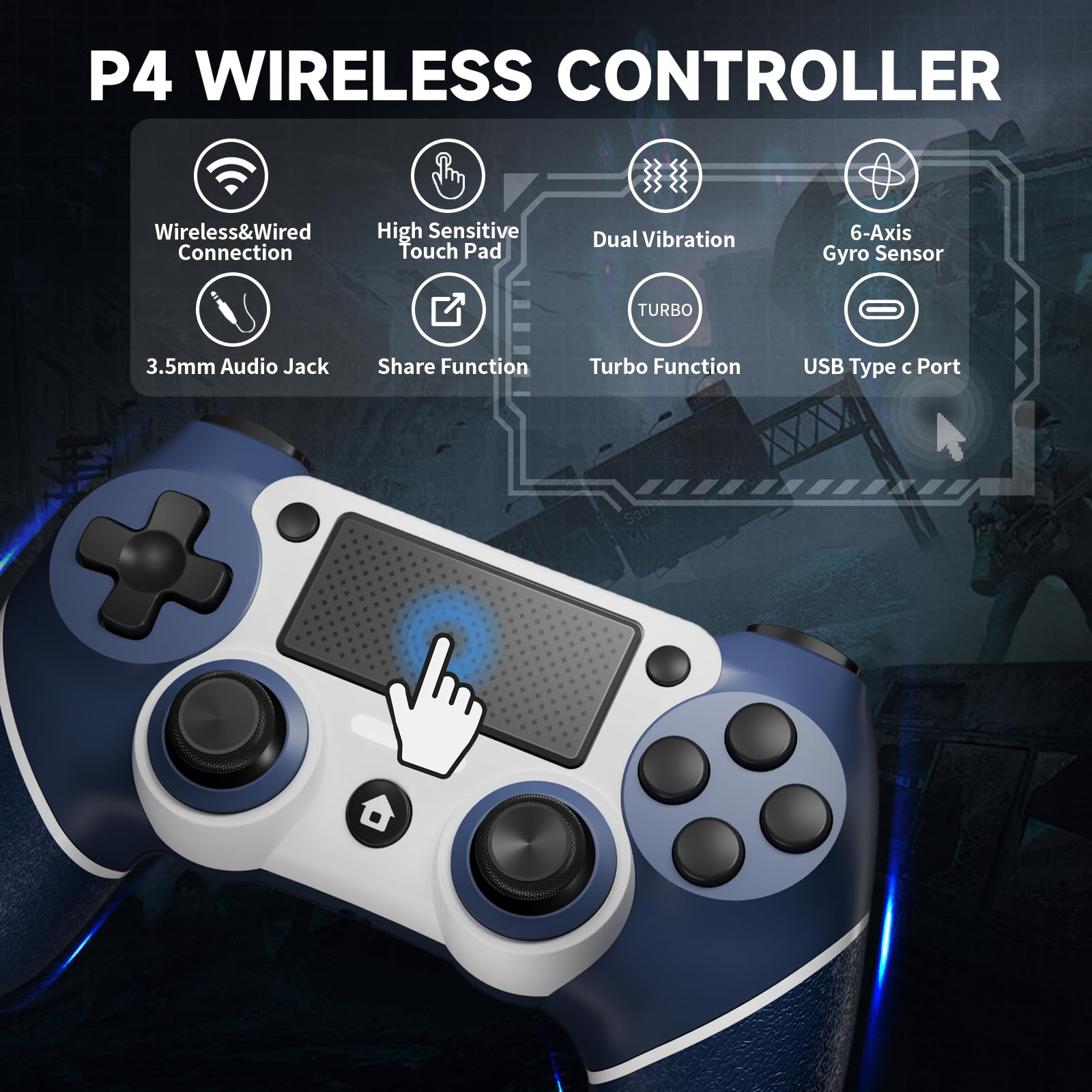 Mua PSKONTORORA Wireless Controller for P4 Compatible with P4/Slim/Pro ...