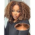 Amazon.com : 12 inch Afro Kinkycurly Wear and Go Glueless Wig Ombre ...